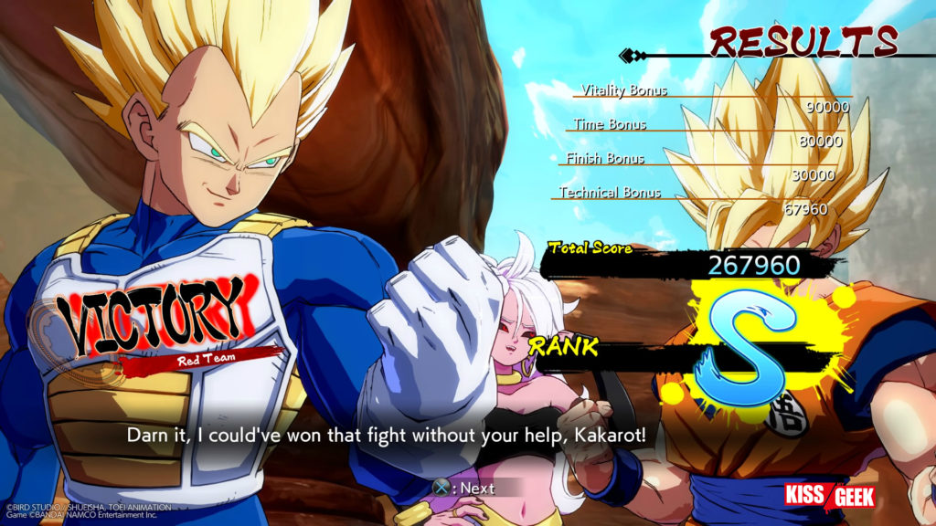 dbfz_victory_vegeta_taunts_goku - Kiss My Geek